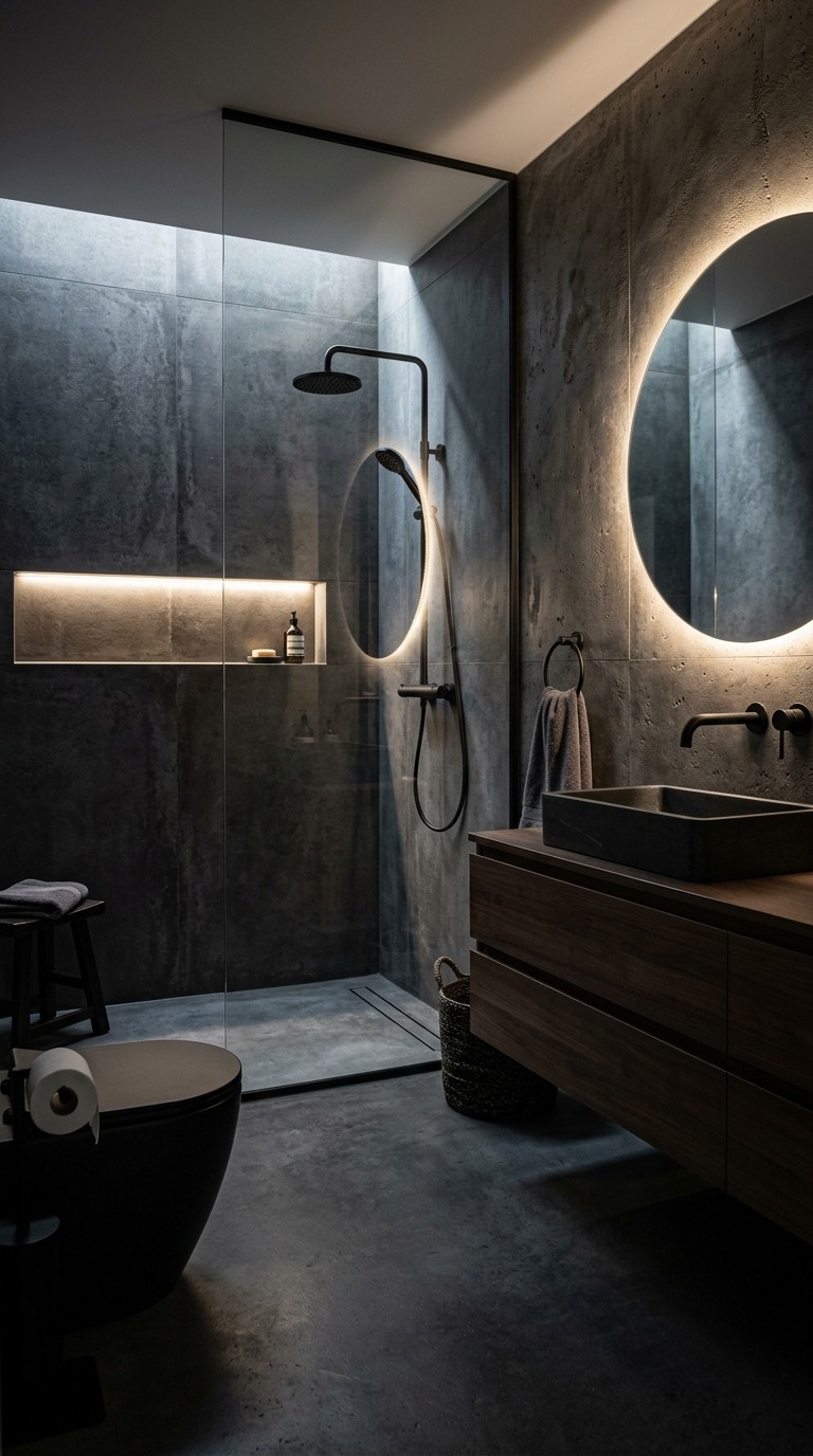 3 Concrete Tile Bathroom Ideas for Calm Spaces | Your Cool Home